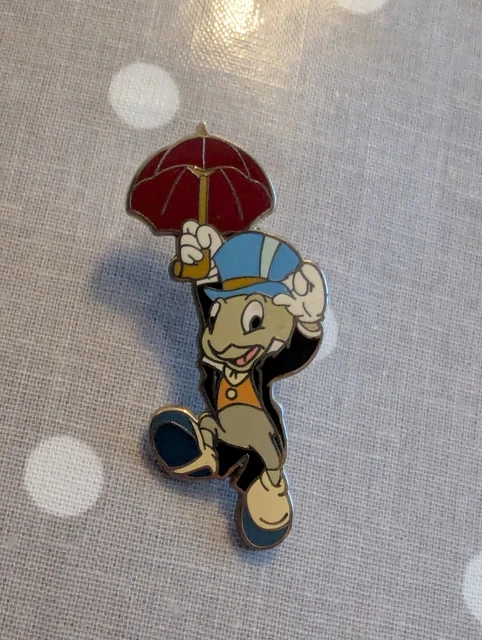 DISNEY PIN 2008 Jiminy Cricket from Pinocchio Holding Open Umbrella £14 ...