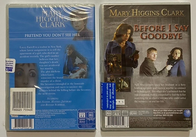 MARY HIGGINS CLARK x2 Movies DVD TV Films Before I Say Goodbye Pretend ...