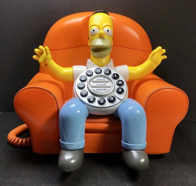 THE SIMPSONS TOUCH Tone Homer Simpson Animated Phone Vintage Rare ...