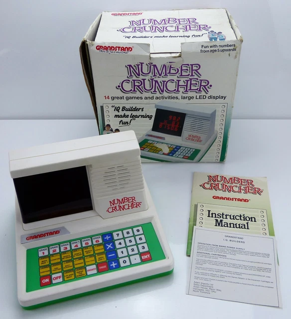 VINTAGE / RETRO 1986 Number Cruncher By Grandstand - 14 Great Games ...