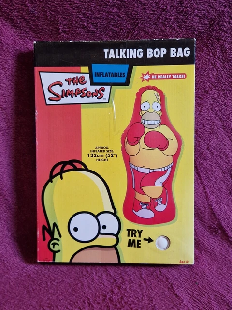 VINTAGE 2001 THE Simpsons Homer Inflatable Talking Bop Bag - New Open ...