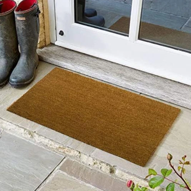 HEAVY DUTY EXTRA Large Plain Natural Coir Door Mat Entrance Floor ...