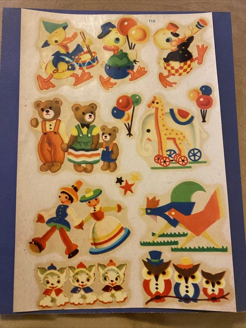 VINTAGE DECALS CHIDREN’S Toys Animal Water Applied Decals Meyercord ...