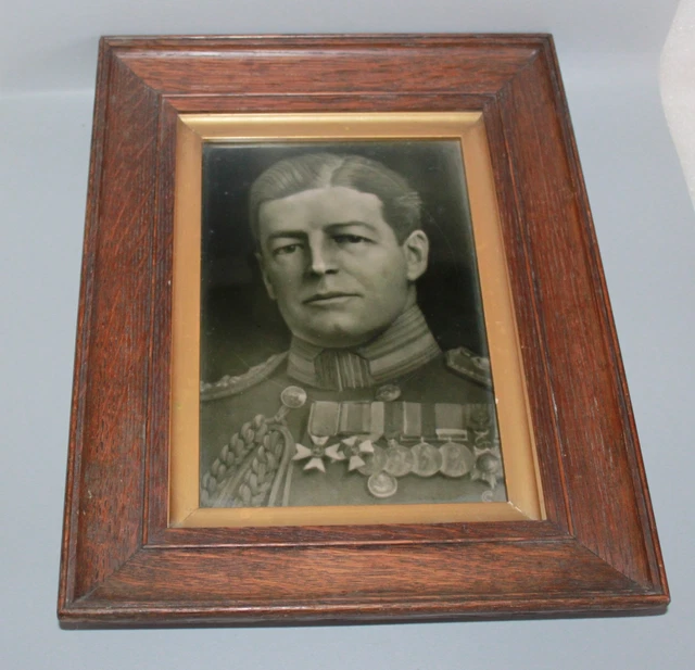 ANTIQUE J.H. BARRATT Dust Pressed Portrait Tile Admiral Sir David ...
