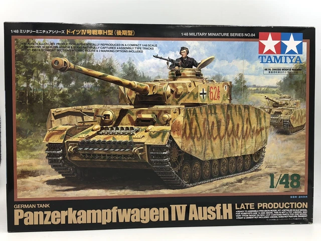 TAMIYA MODELS : Kit 1/48 Panzer IV Ausf H, German Tank, WW2. En boite ...
