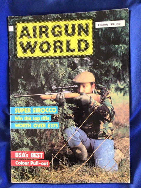 AIRGUN WORLD FEB 1986.BSA Shadow, Stutzen, Challenger/HW70/Webley Omega ...