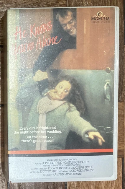 HE KNOWS YOURE Alone Mgm Pre-Cert Big Box Ex-Rental Vhs Video Tested ...