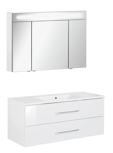 FACKELMANN B.CLEVER BADMÖBEL Set 3-tlg Weiss 120 cm Möbel Made in Germany EUR 1.328,00 - PicClick DE