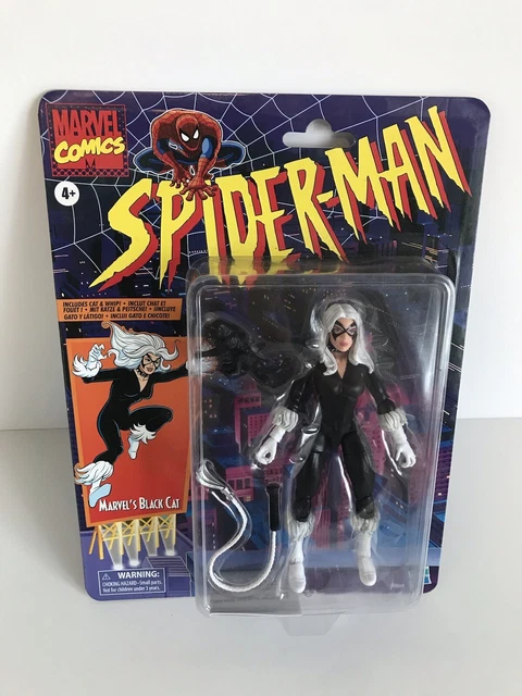 MARVEL LEGENDS RETRO Hasbro black cat Spider-Man Action Figure NIB $49. ...