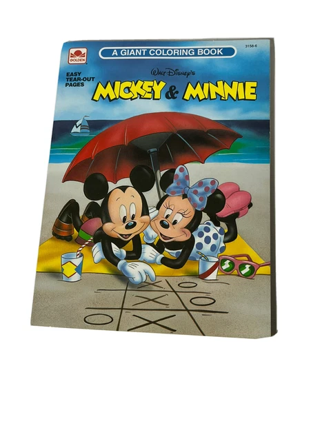 WALT DISNEY’S MICKEY and Minnie Mouse Big coloring book 1991 Golden ...