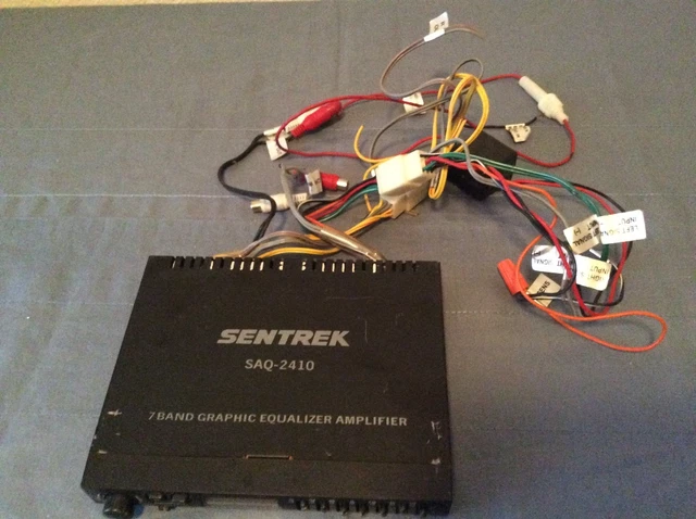 SENTREK SAQ 2410 7 Band graphic Equalizer Amplifier UNTESTED w/ WIRES £ ...