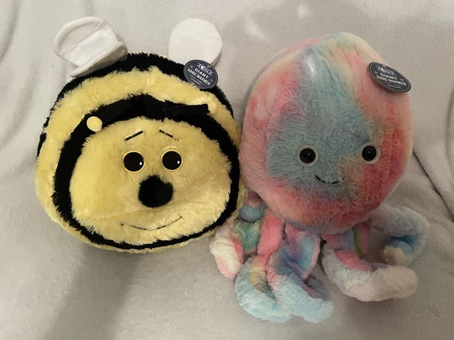 GIANT HAND WARMER Muff Cozy Time Big BEE Soft Plush Cuddly Toy Great ...