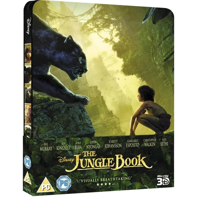 THE JUNGLE BOOK Blu-ray Zavvi Exclusive Limited Edition UK STEELBOOK ...