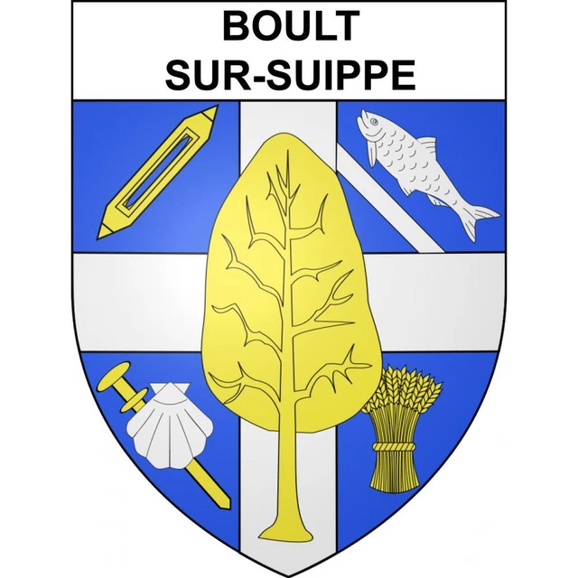 BOULT-SUR-SUIPPE 51 VILLE sticker blason écusson autocollant adhésif EUR 3,99 - PicClick FR