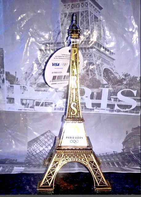 PARIS 2024 OLYMPIC GAMES LOGO OFFICIAL EIFFEL TOWER STATUE / MODEL 19CM ...