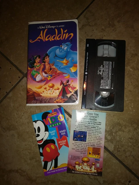 RARE WALT DISNEY Black Diamond Aladdin Vhs Tape W / Inserts No. 1662 ...