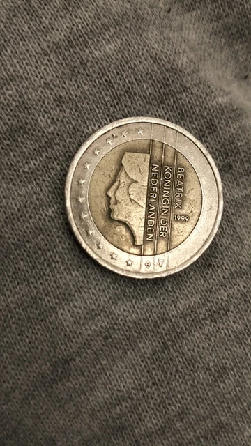 MONETA 2 EURO BEATRIX KONINGIN DER NEDERLANDEN, anno emissione 1999 EUR ...