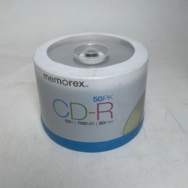 MEMOREX CD-R (50-PACK) 52X 700MB 80 Min - Blank Recordable Discs - New ...