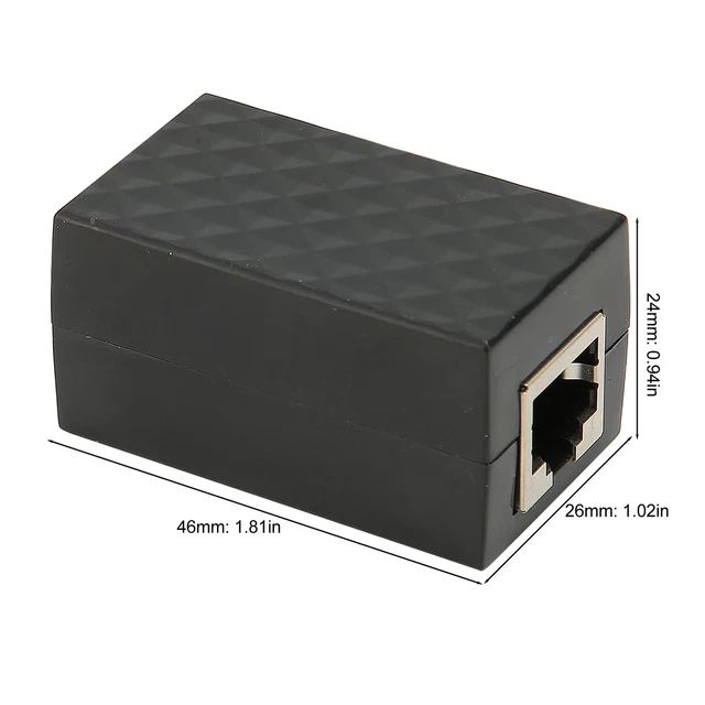 ETHERNET SURGE PROTECTOR RJ45 Female POE Gigabit LAN Network CAT5 CAT6 ...