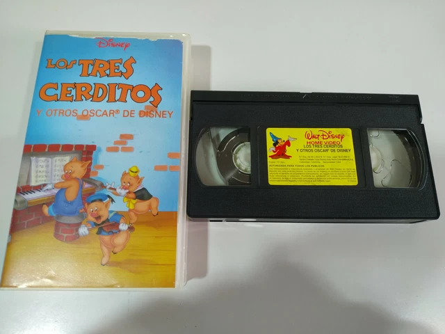 THE THREE LITTLE Pigs And Otros Oscars VHS Tape Walt Disney Castellano ...