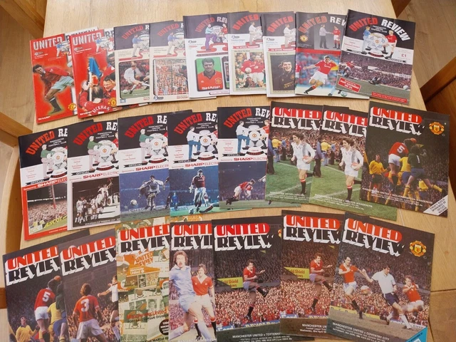 Manchester United 23 Home Programme Bundle 1979 1998 12 V Tottenham
