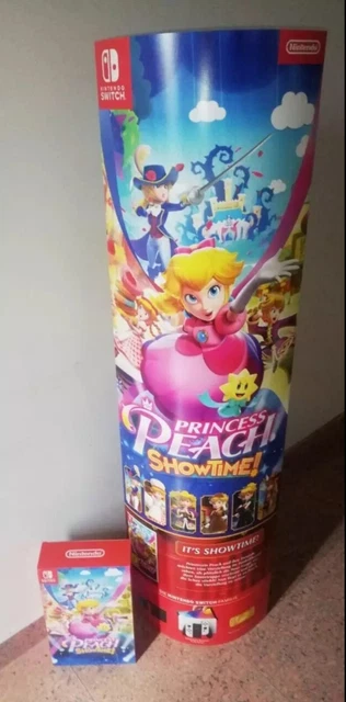 PRINCESS PEACH SHOWTIME store display standee + big box promo Nintendo ...