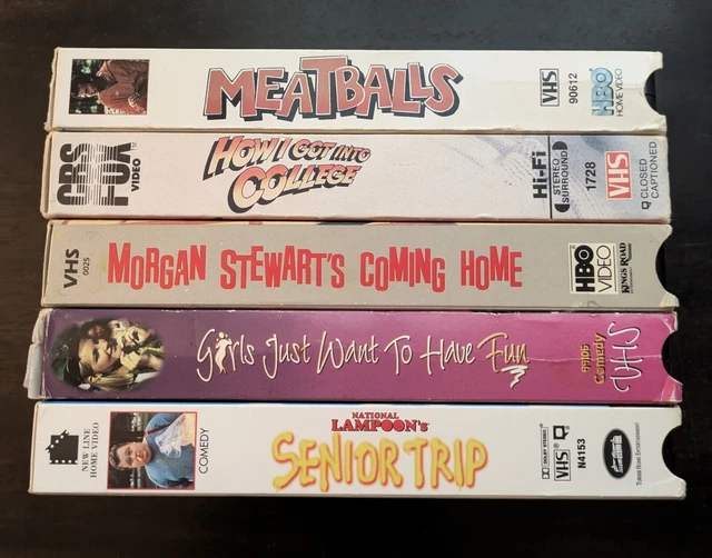 TEEN COMEDY VHS Lot (5) Meatballs How I Got Into College Morgan Stewart ...