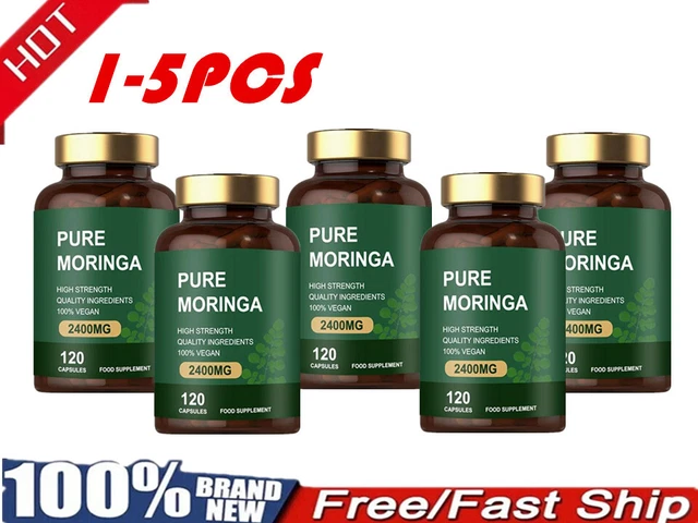 1-5X*120PCS PURE MORINGA Capsules Food Supplements Improve Energy and ...