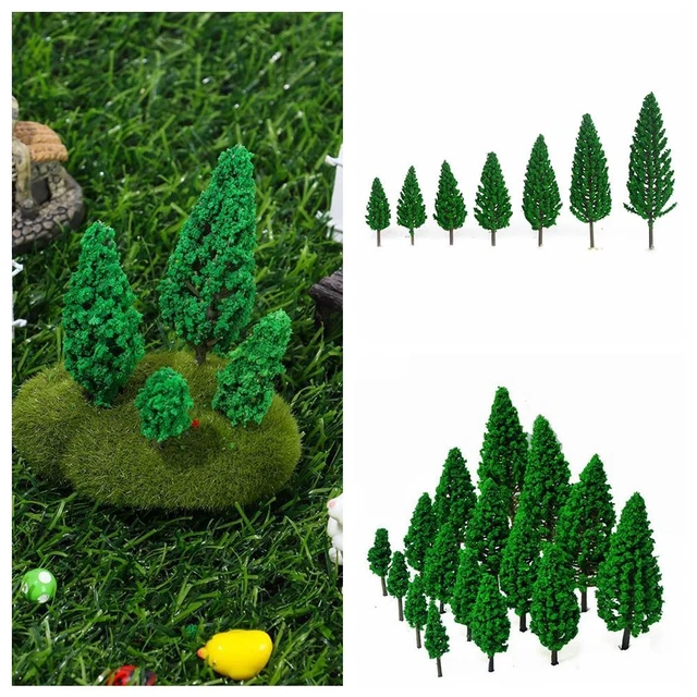 SCALE MATERIALS SCENE Model Green Scenery Artificial Cedar Tree ...