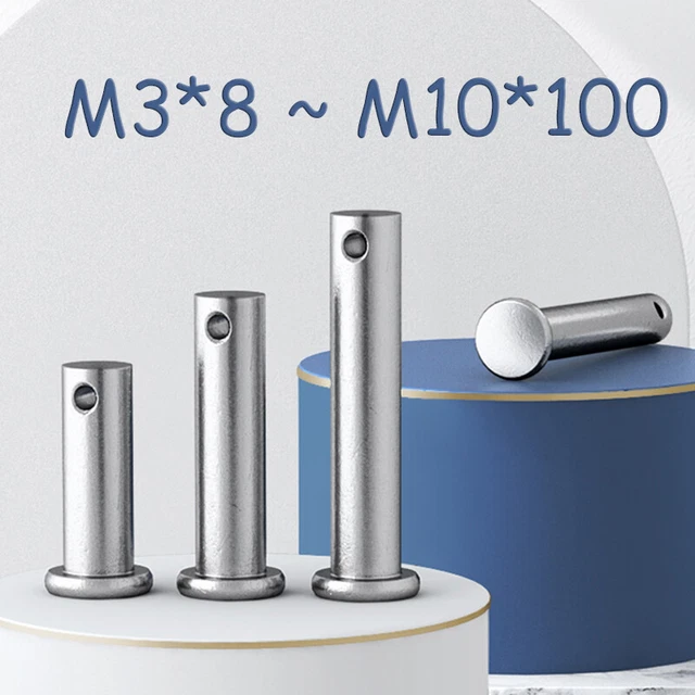 M5-M8 CLEVIS/DOWEL PINS A2 Stainless Steel Flat Head Cylindrical Pin With Hole £1.62 - PicClick UK