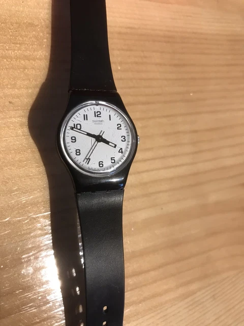 VINTAGE SWATCH 8213 Swiss Made Black Wristwatch Watch AG 1999, Battery ...