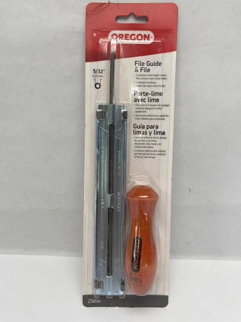 OREGON CHAIN SAW File Guide & File 5/32" New Sealed #25894 Cutting Wood ...