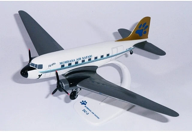 MOMBASA AIR SAFARI MAS Scale 1-100 model Douglas DC-3 5Y-WOW Ndege ...