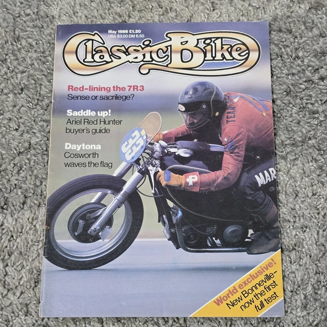 VINTAGE CLASSIC BIKE MAY 1986 Bonneville Ariel Red Hunter Nimbus Stan ...