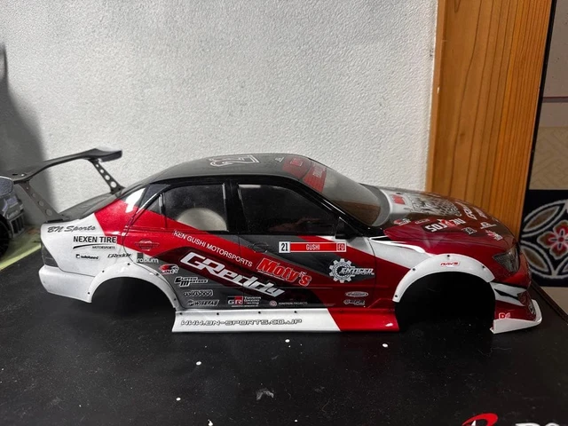 1/10 SCALE DRIFT Car Body Altezza Kazama Auto Red/White with Sponsor ...