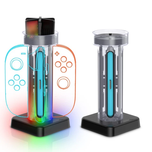 STATION DE CHARGE Console de Jeu pour Switch2 avec Lumières RGB et 6 ...