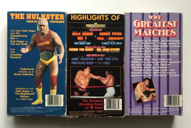 WWF COLISEUM VIDEO VHS Lot Hulkster Hulk Hogan Wrestlemania 80s ...