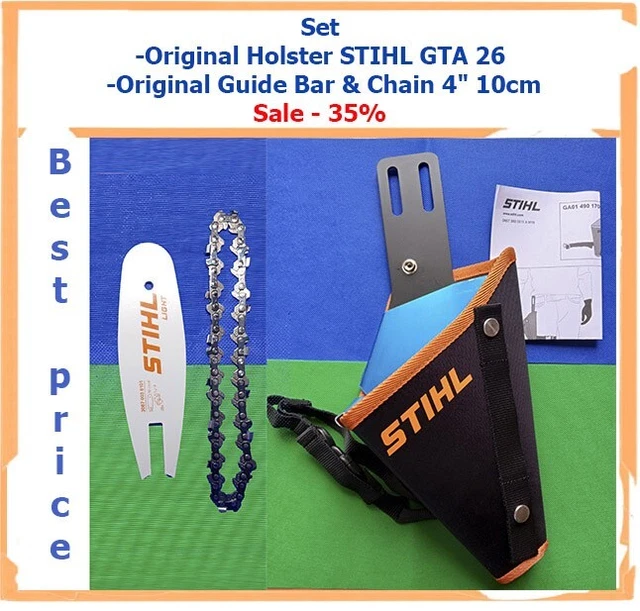 ORIGINAL STIHL GTA 26 cordless saw belt bag GA01490 1700 & Guide Bar ...