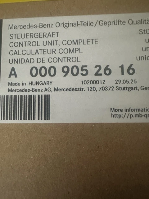 ORIGINAL MERCEDES-BENZ RADARSENSOR Distronic Radar Sensor A0009052616 ...