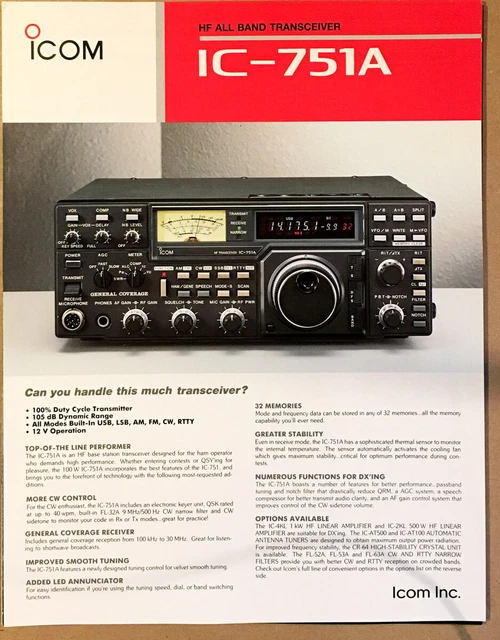 Icom Ic 751 Hf Transceiver FOR SALE! - PicClick UK