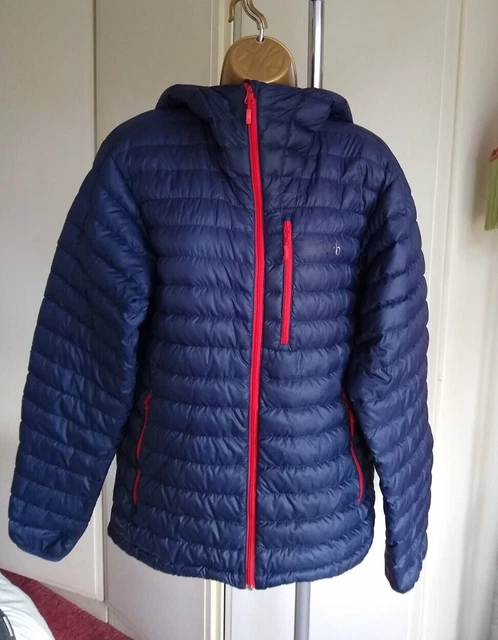 RAB MENS PERTEX Microlight Insulated Jacket Deep Ink Zinc/Ascent Red £ ...