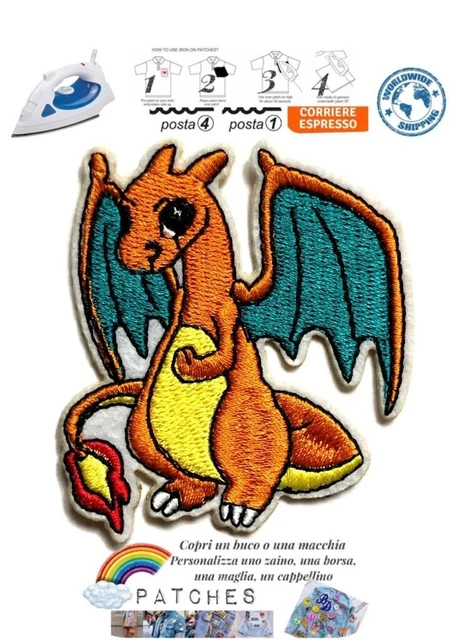 CHARIZARD PATCH POKÉMON toppa termoadesiva Catch'em all iron monster embroidered EUR 2,49 ...
