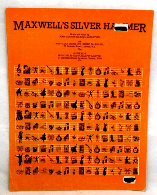 MAXWELL'S SILVER HAMMER Sheet Music John Lennon Paul McCartney 1969 ...