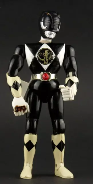 MIGHTY MORPHIN POWER Rangers Black Ranger Figur Bandai MMPR 21 cm Kick ...