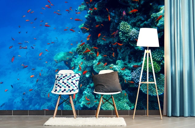 3D CORAL REEFS K3366 Wallpaper Mural Self-adhesive Removable Sticker ...