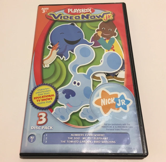 PLAYSKOOL VIDEO NOW Jr. Nick Jr. Blues Clues Little Bill Oswald 3 Discs ...