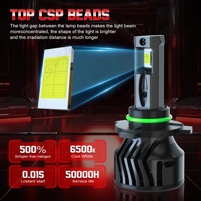 FOR CHRYSLER PT CRUISER 2001-2010 6K LED Headlight High Low Beam Bulbs ...