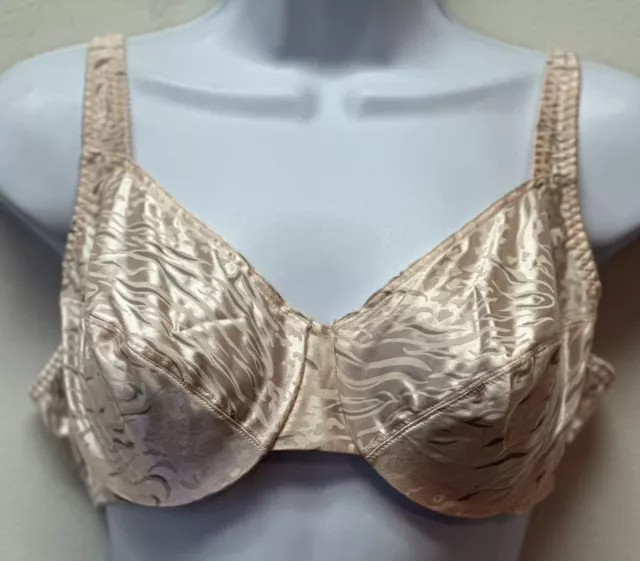 Vintage Vassarette Pink Second Skin Satin Underwire Bra 38c Tiger
