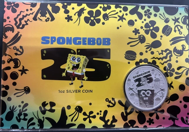 2024 SPONGEBOB SQUAREPANTS 1oz Silver Coin - Perth Mint - Limited to ...