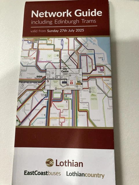 LOTHIAN BUSES JULY 2025 latest route map with service frequencies ...